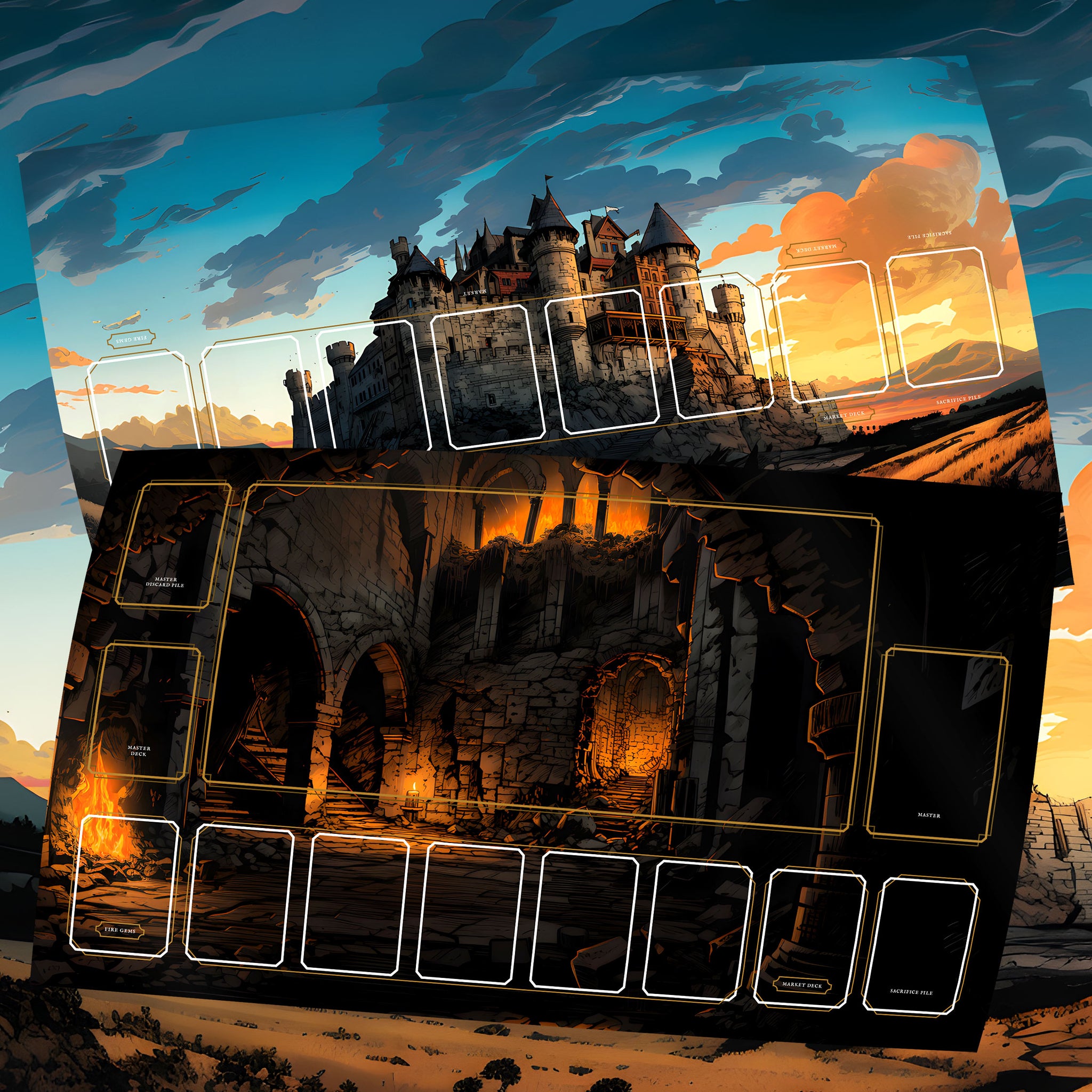 "HERO REALM" Doppelseitige Playmat für Hero Realms made by UNSPIELBAR