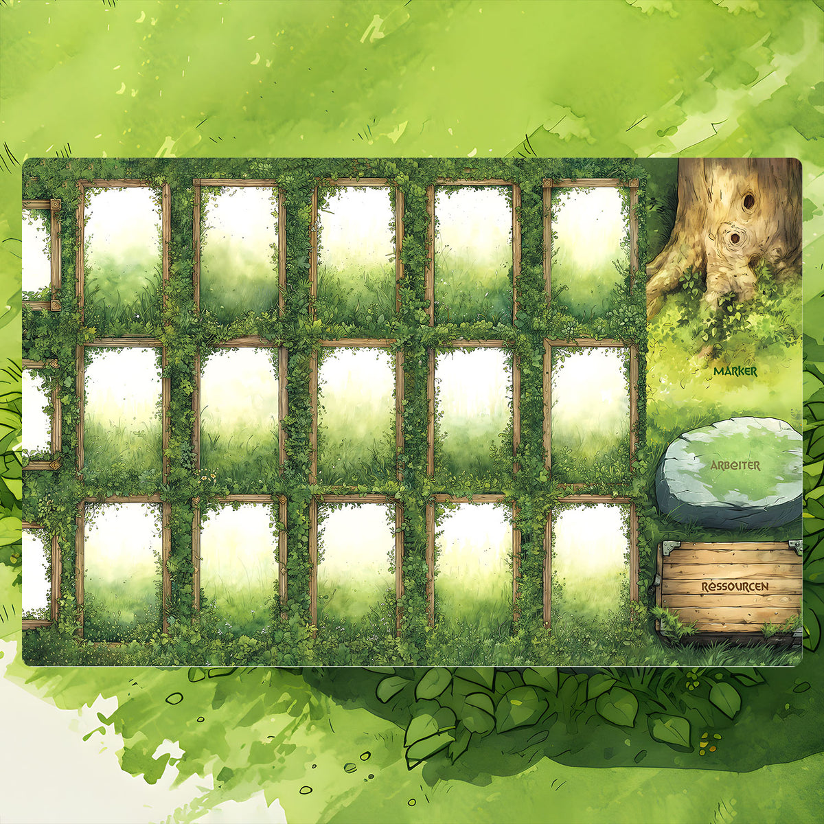 "IMMERBAUM" Kautschuk Playmat kompatibel mit Everdell & allen Erweiterungen