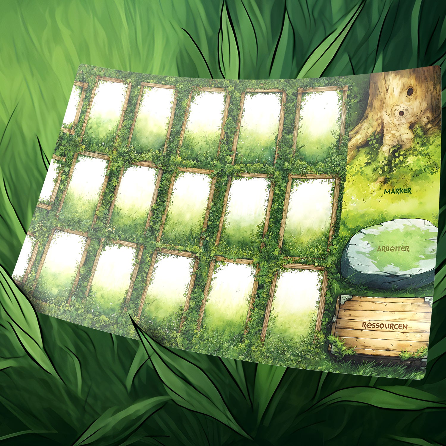 "IMMERBAUM" Kautschuk Playmat kompatibel mit Everdell & allen Erweiterungen