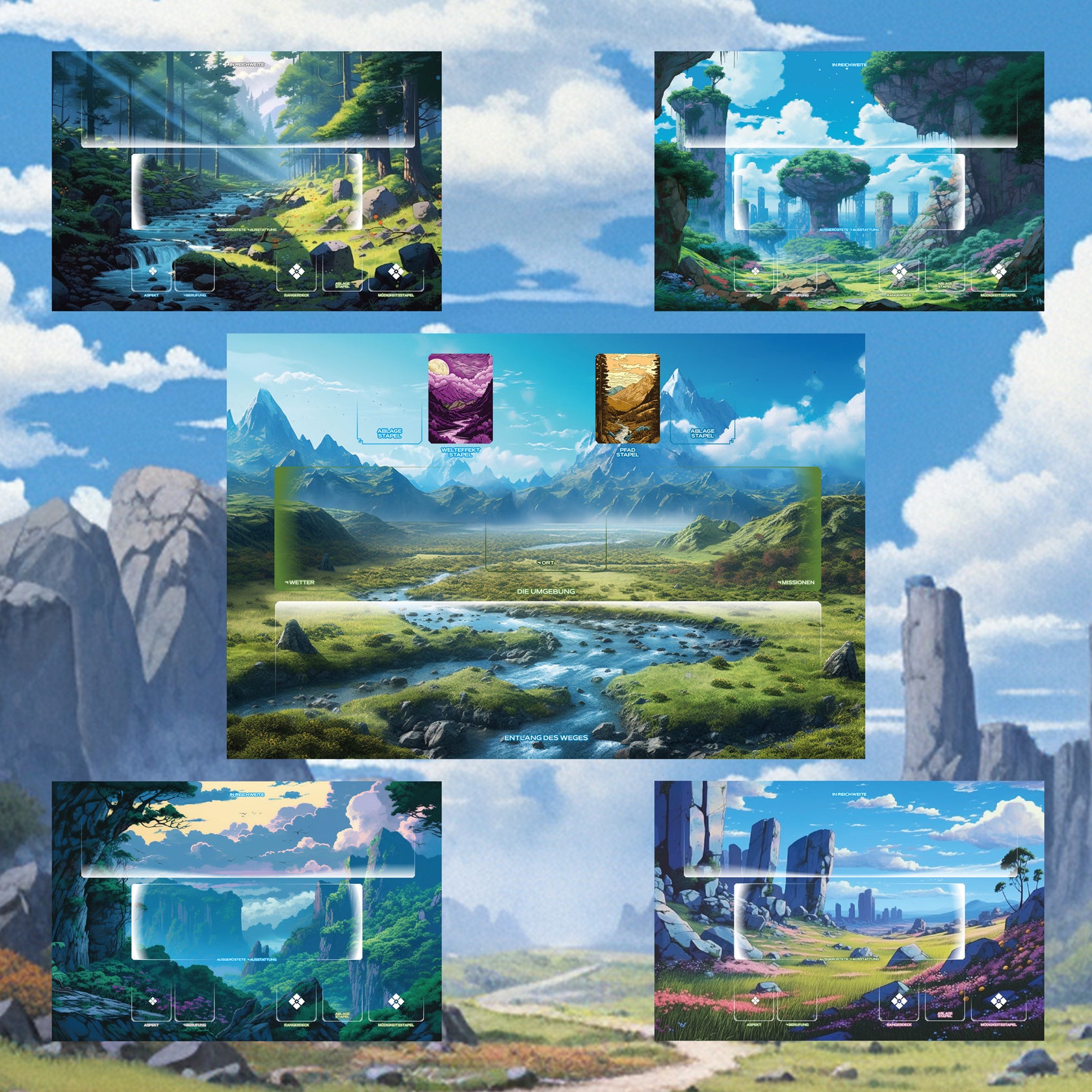 "SOLARPUNK RANGER" Kunststoff Playmat kompatibel mit Earthborne Rangers ...